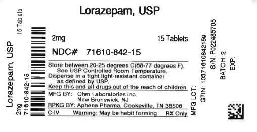 FDA Label for Lorazepam Tablet Oral - Indications, Usage & Precautions