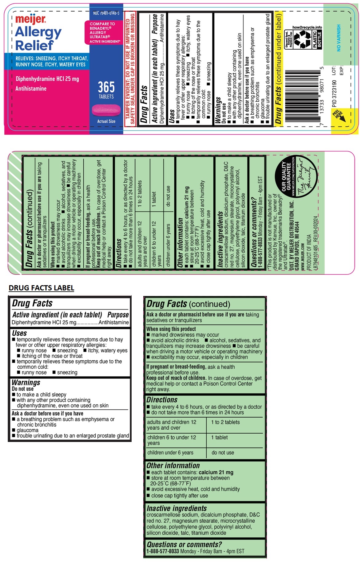Product Images Meijer Allergy Relief Photos - Packaging, Labels ...