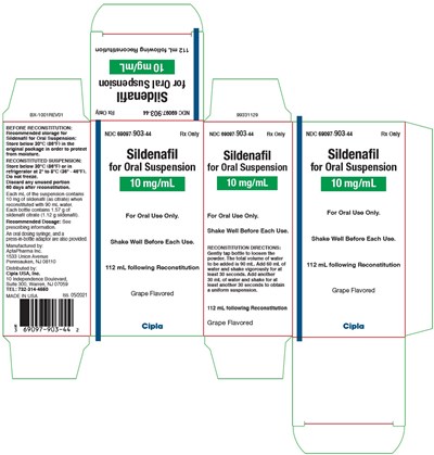 NDC 69097-903 Sildenafil For Oral Suspension Sildenafil Citrate