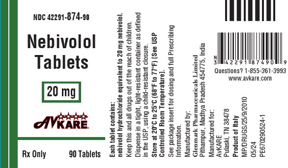 Nebivolol Tablet- Images NDC42291-874