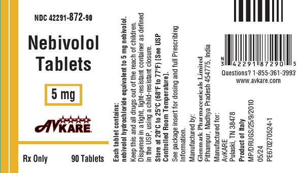 Nebivolol Tablet Product Images - NDC 42291-874