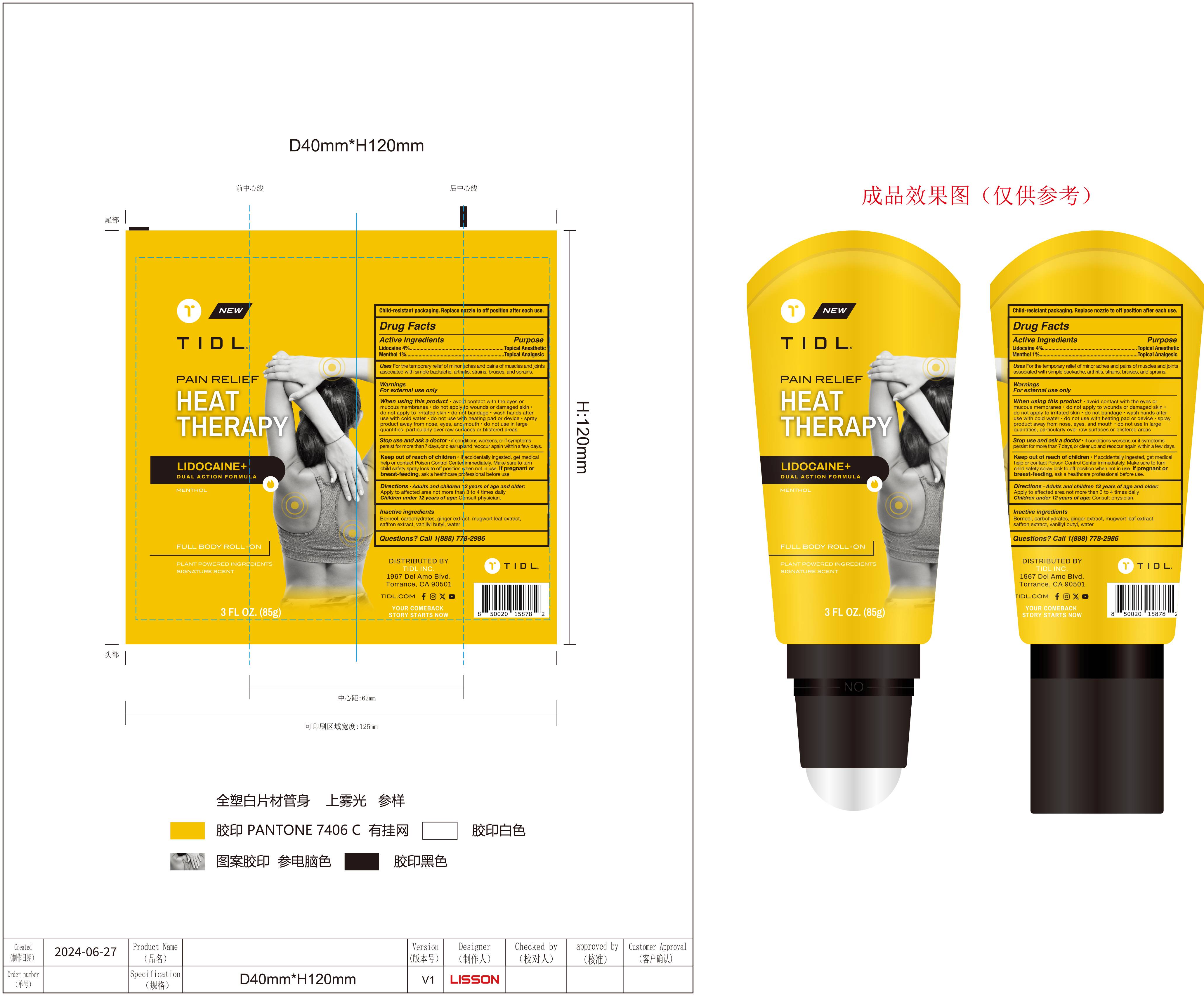 Product Images Tidl Pain Relief Heat Therapy Roll-on Photos - Packaging ...