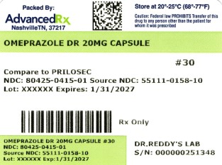 Omeprazole Capsule, Delayed Release- Images NDC80425-0415