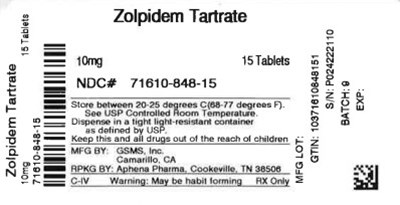 FDA Label for Zolpidem Tablet Oral - Indications, Usage & Precautions