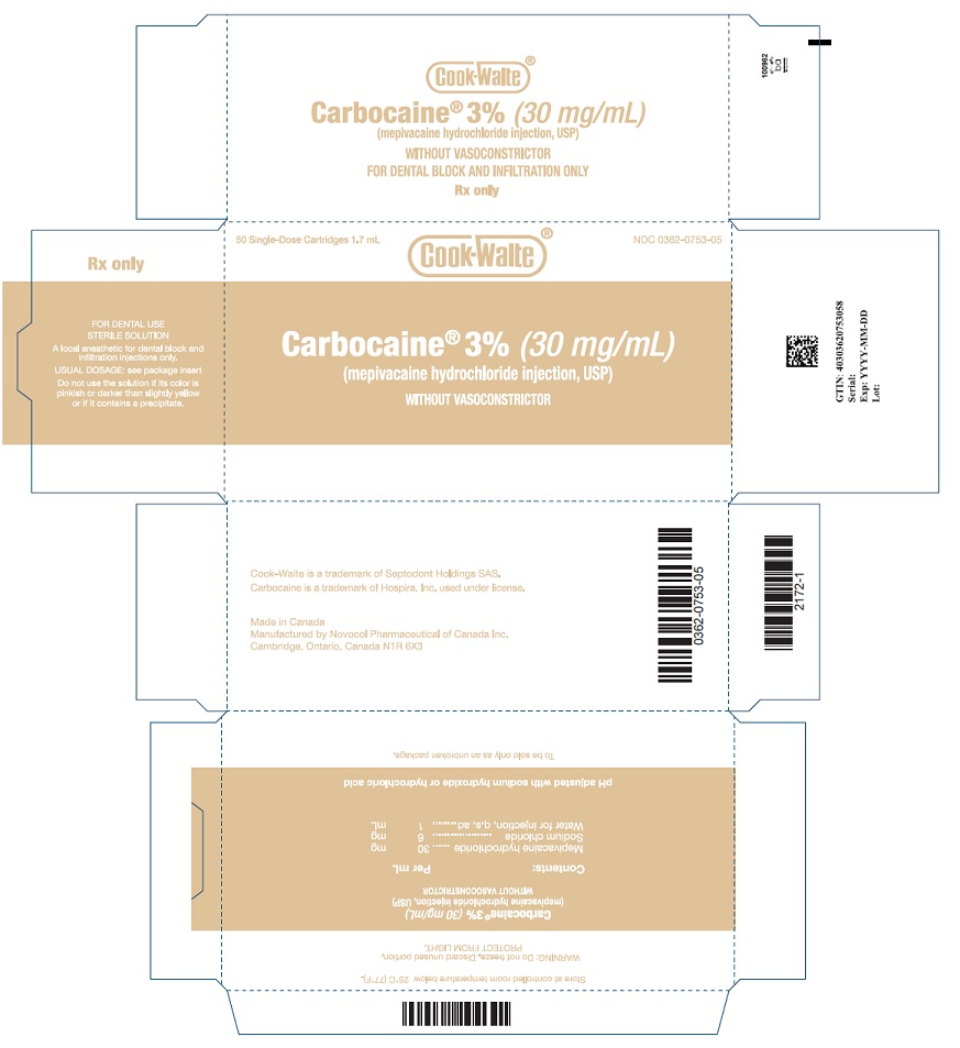 Carbocaine Injection, Solution- Images NDC0362-0753