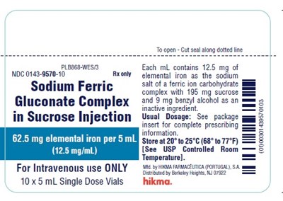 Sodium Ferric Gluconate C Product Images - NDC 0143-9570