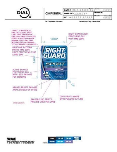 FDA Label for Right Guard Sport Active - Indications, Usage & Precautions