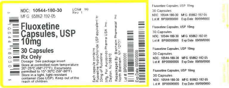 Fluoxetine - Images NDC 10544-180