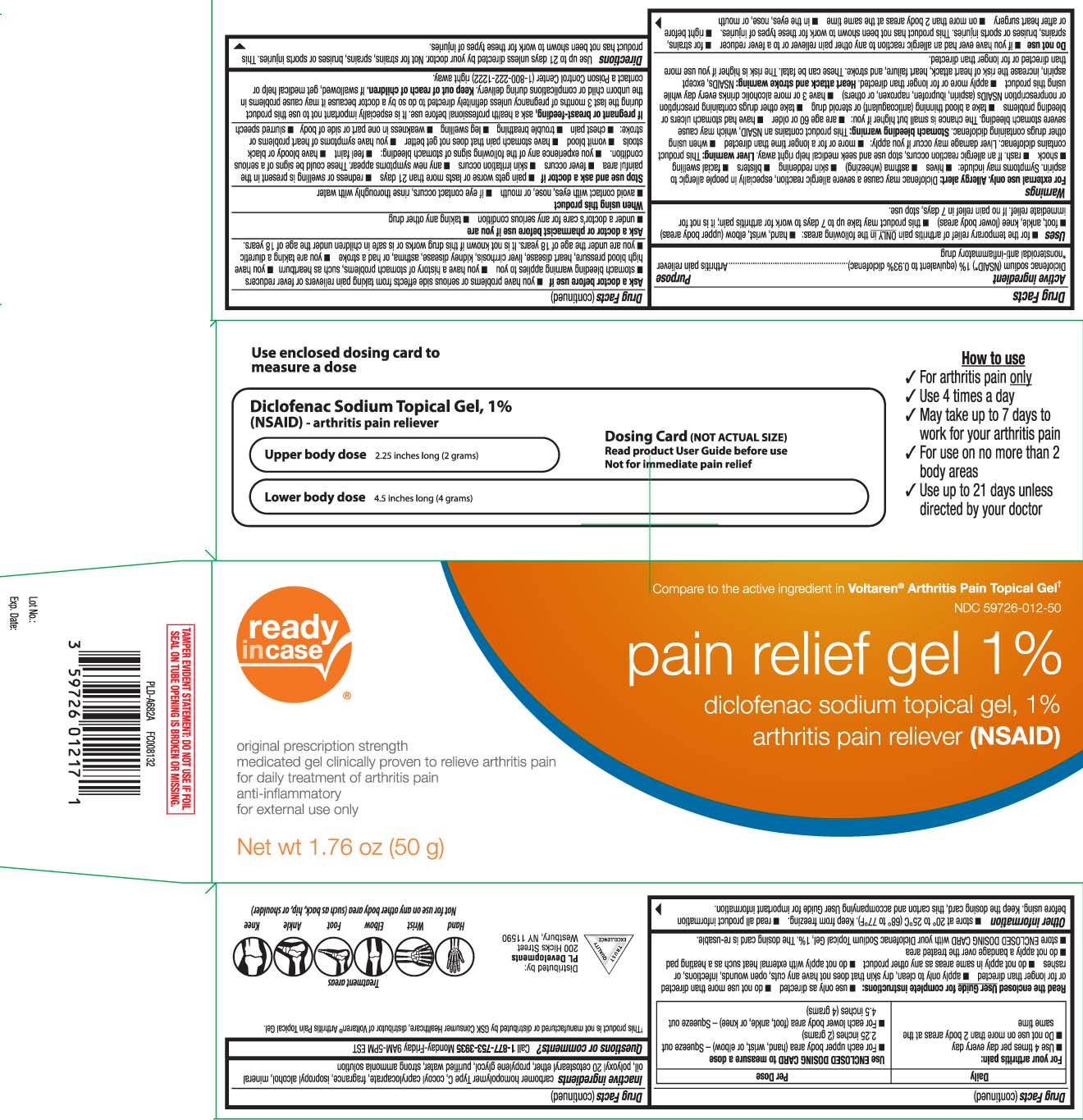 Arthritis Pain Reliever Gel- Images NDC59726-012