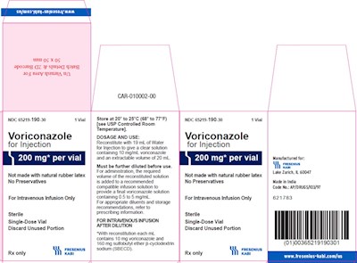 NDC 65219-190 Voriconazole Voriconazole