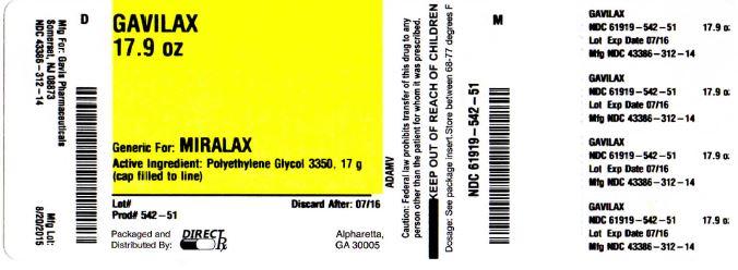 NDC 61919-542 Gavilax Powder, For Solution Oral