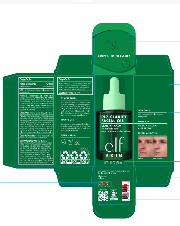 E.l.f. Plz Clarify Facial Oil Product Images - NDC 76354-419