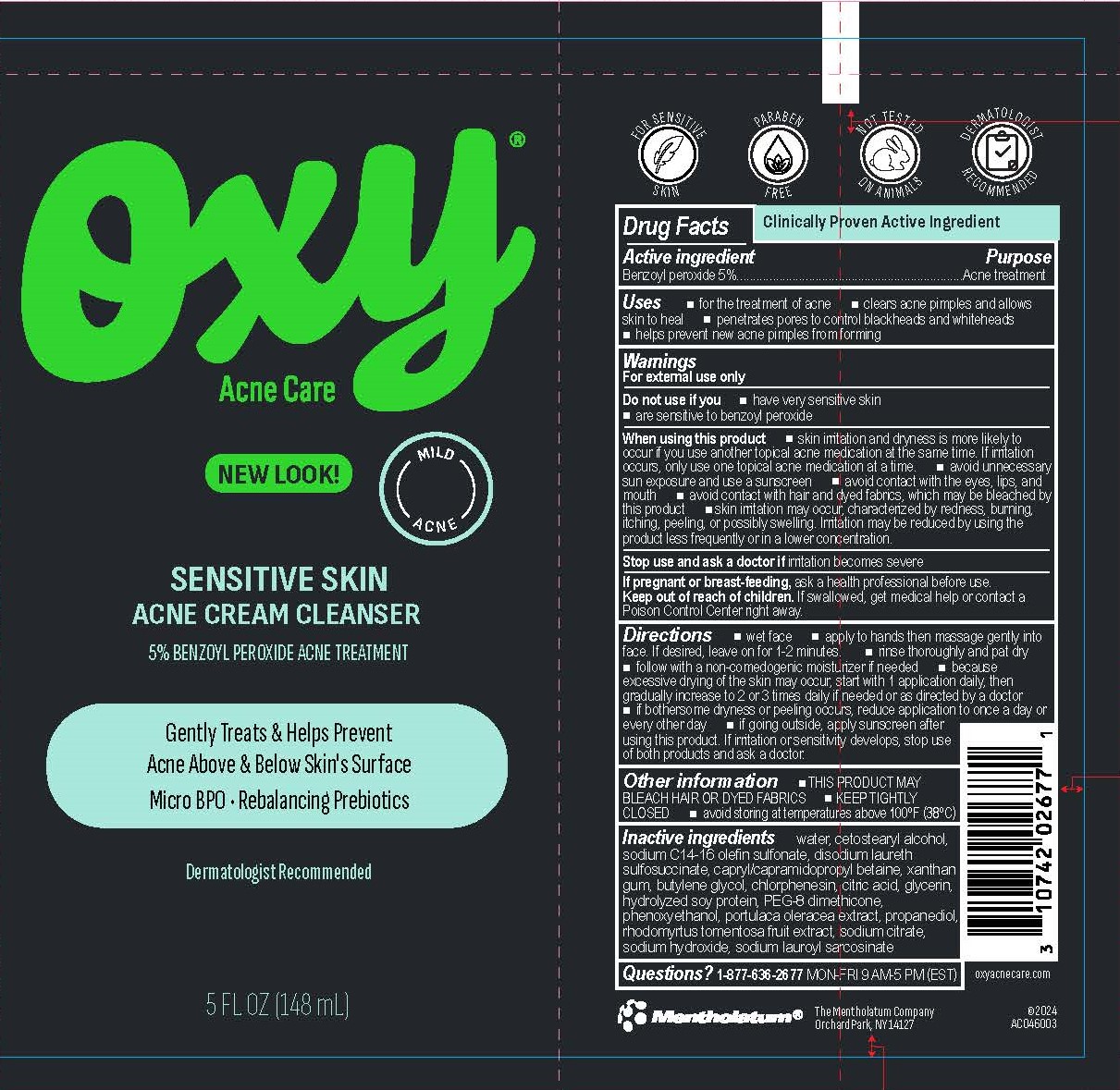 Product Images Oxy Sensitive Skin Acne Cream Cleanser Photos ...