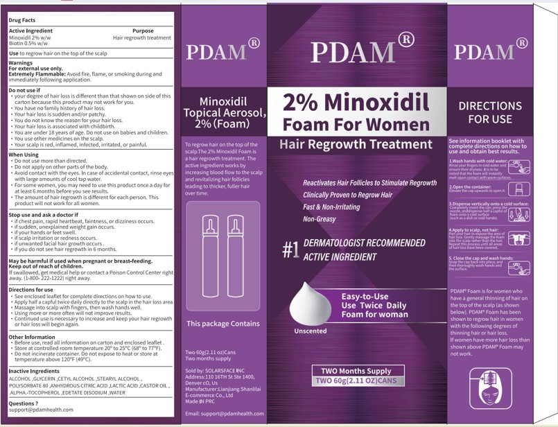 Product Images 2% Minoxidil Hair Regrowth Foam Photos - Packaging ...