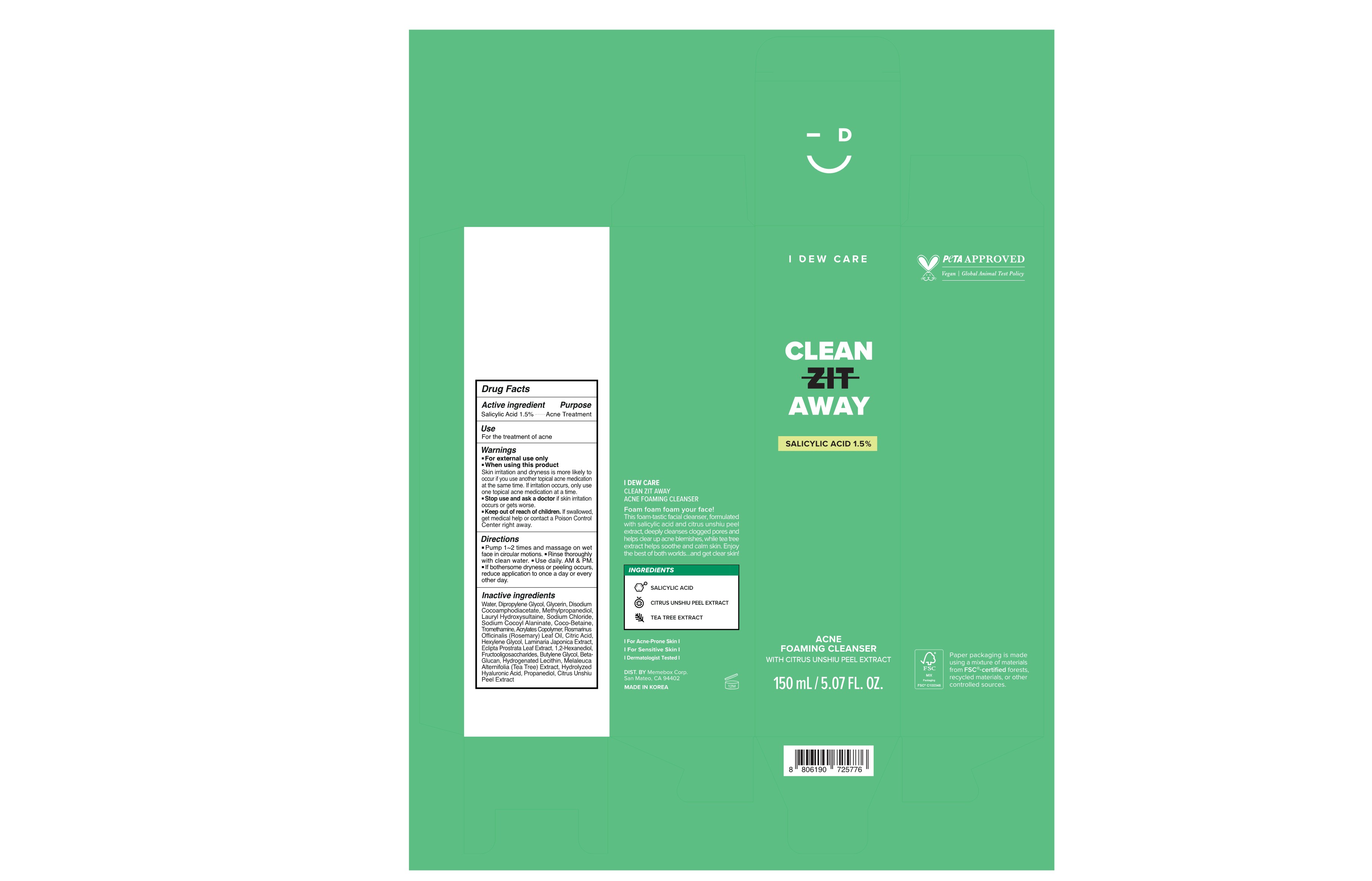 Product Images I Dew Care Clean Zit Away Acne Foaming Cleanser Photos ...