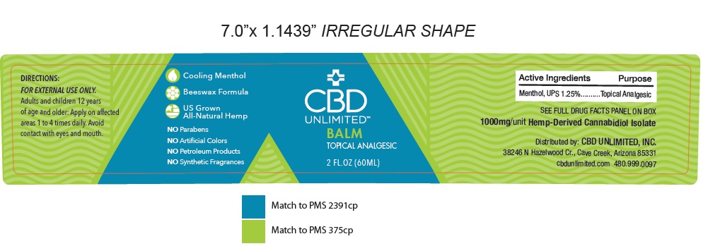 Product Images Cbd Unlimited Balm Topical Analgesic Photos - Packaging ...