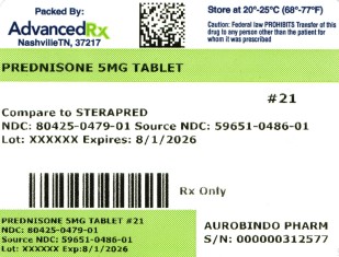 Prednisone Tablet- Images NDC80425-0479