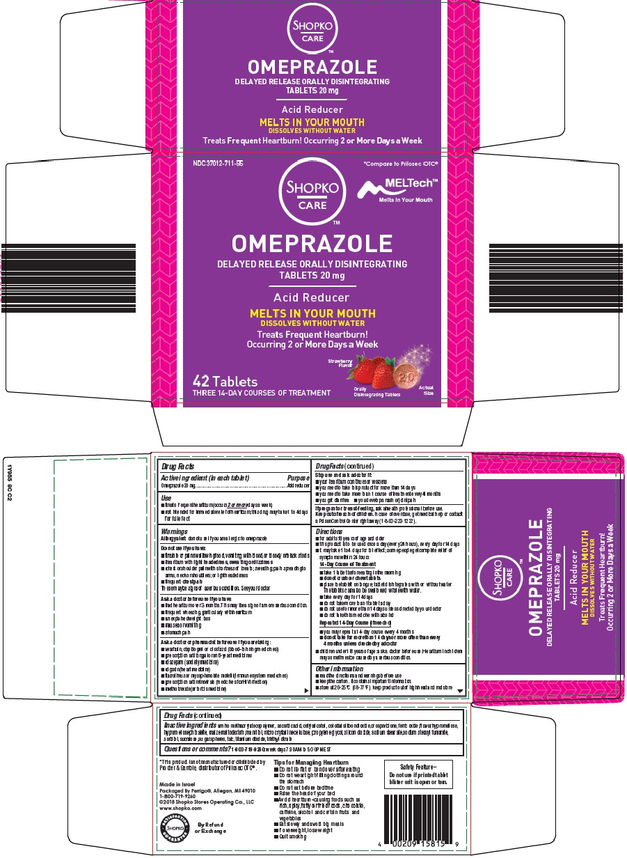 NDC 37012-711-74 Omeprazole Tablet, Orally Disintegrating, Delayed ...