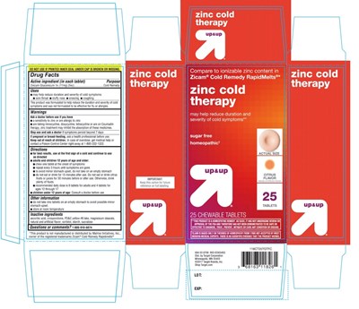 FDA Label for Target Zinc Cold Therapy Citrus Flavor Tablet, Chewable ...