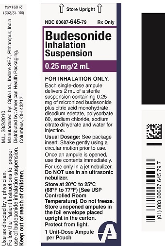 NDC 60687-645 Budesonide Inhalation Suspension Inhalant Oral