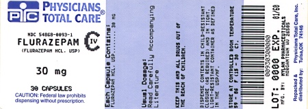Flurazepam Hydrochloride- Images NDC54868-0092