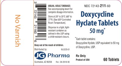 Doxycycline Hyclate Tablet, Film Coated- Images NDC72143-211