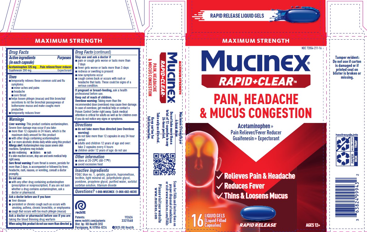 Mucinex Sinus Max Clear A Product Images - NDC 72854-211