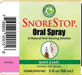 Snorestop Spray FDA Label - NDC 61152-600
