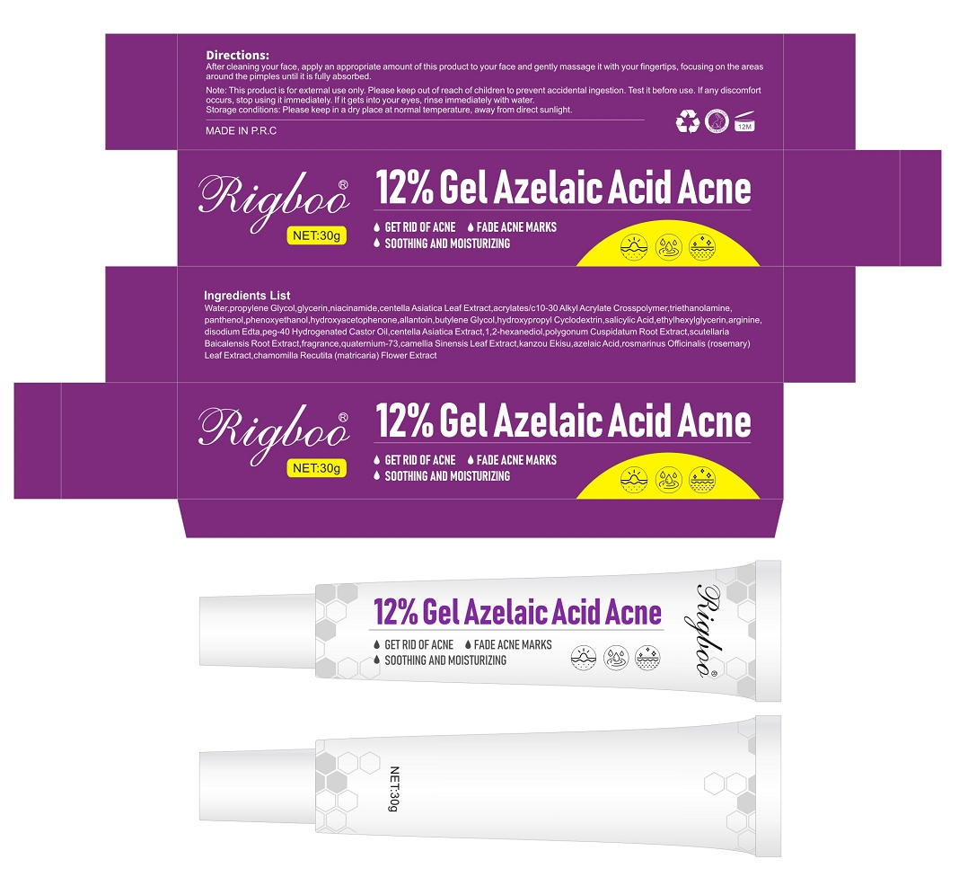 Product Images Rigboo 12% Gel Azelaic Acid Acne Photos - Packaging ...