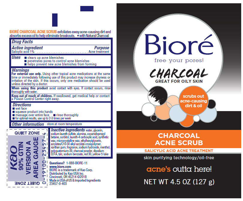 Label Biore Charcoal Acne Scrub Gel Topical - Indications, Usage ...