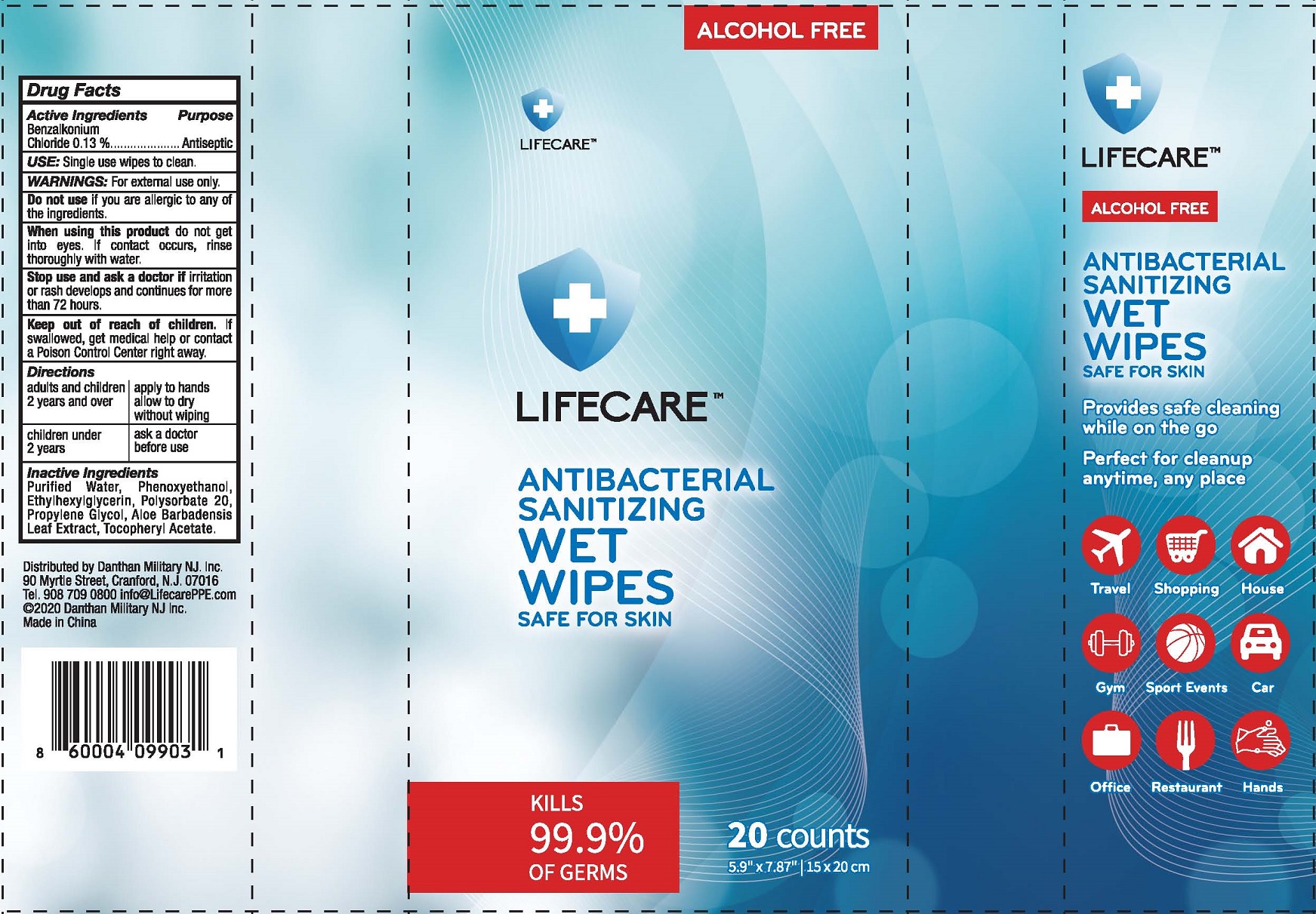 NDC 79680-006 Lifecare Antibacterial Sanitizing Wet Wipes Swab Topical