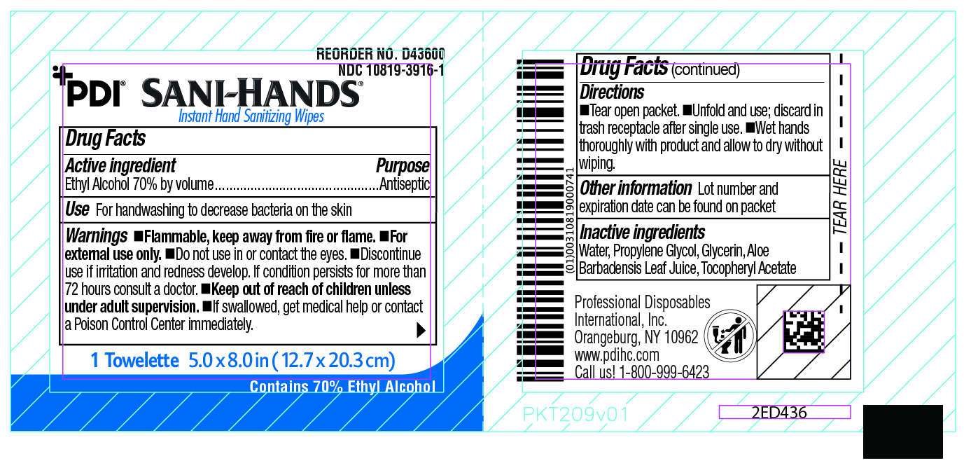 Pdi Sani-hands Cloth- Images NDC10819-3916