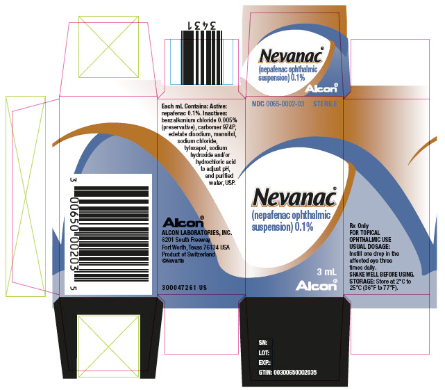 NDC 0065-0002 Nevanac Nepafenac
