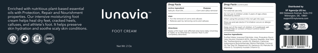 Lunavia Salicylic Acid Foot Cream- Images NDC85210-004