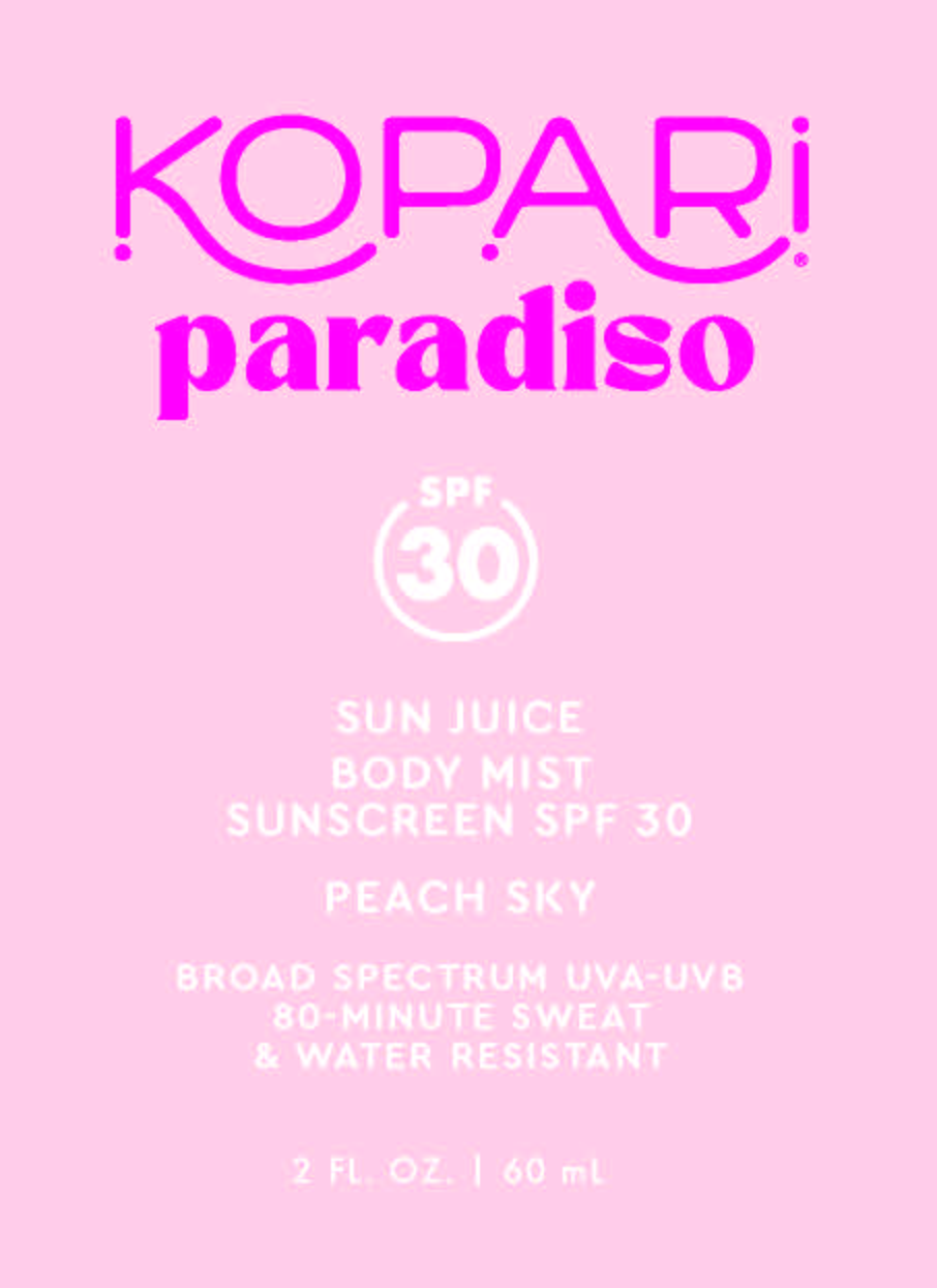 Product Images Sun Juice Body Mist Sunscreen Spf30 - Peach Sky Paradiso ...