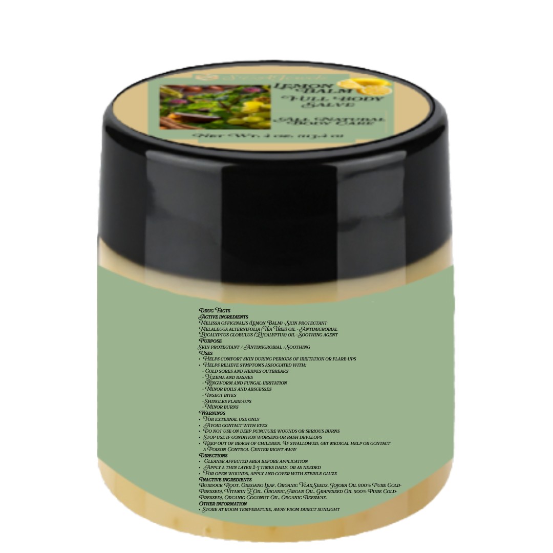 FDA Label for Sea Jewels Lemon Balm Full Body Salve Salve Topical ...