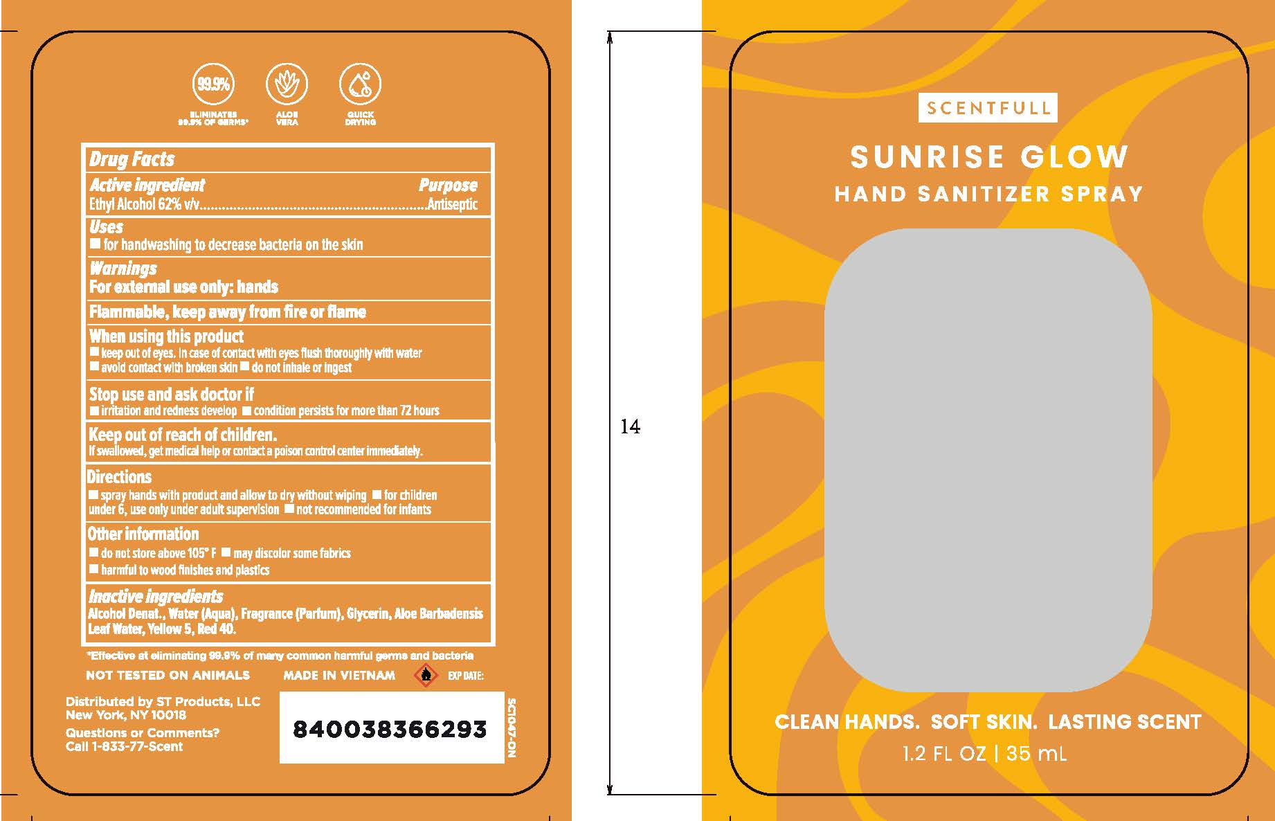 Product Images Scentfull Hand Sanitizer Sunrise Glow Photos - Packaging ...