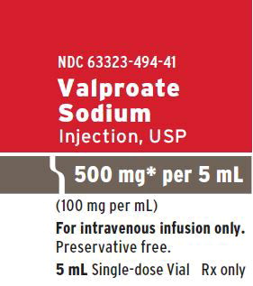 Valproate Sodium Injection, Solution- Images NDC63323-494