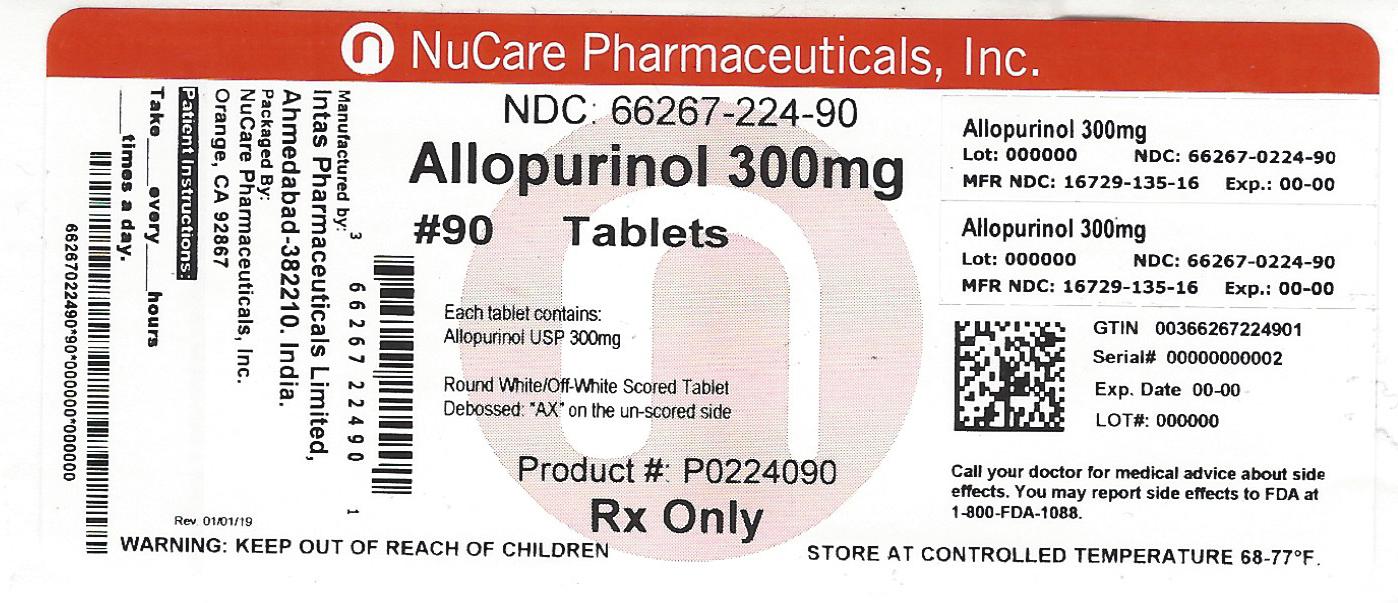 Allopurinol- Images NDC66267-224