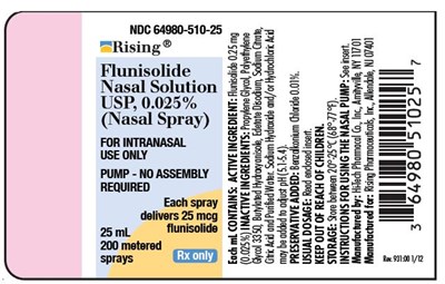 NDC 64980-510 Flunisolide