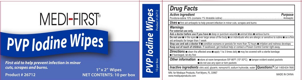 Product Images Medi-first Pvp Iodine Wipes Photos - Packaging, Labels ...