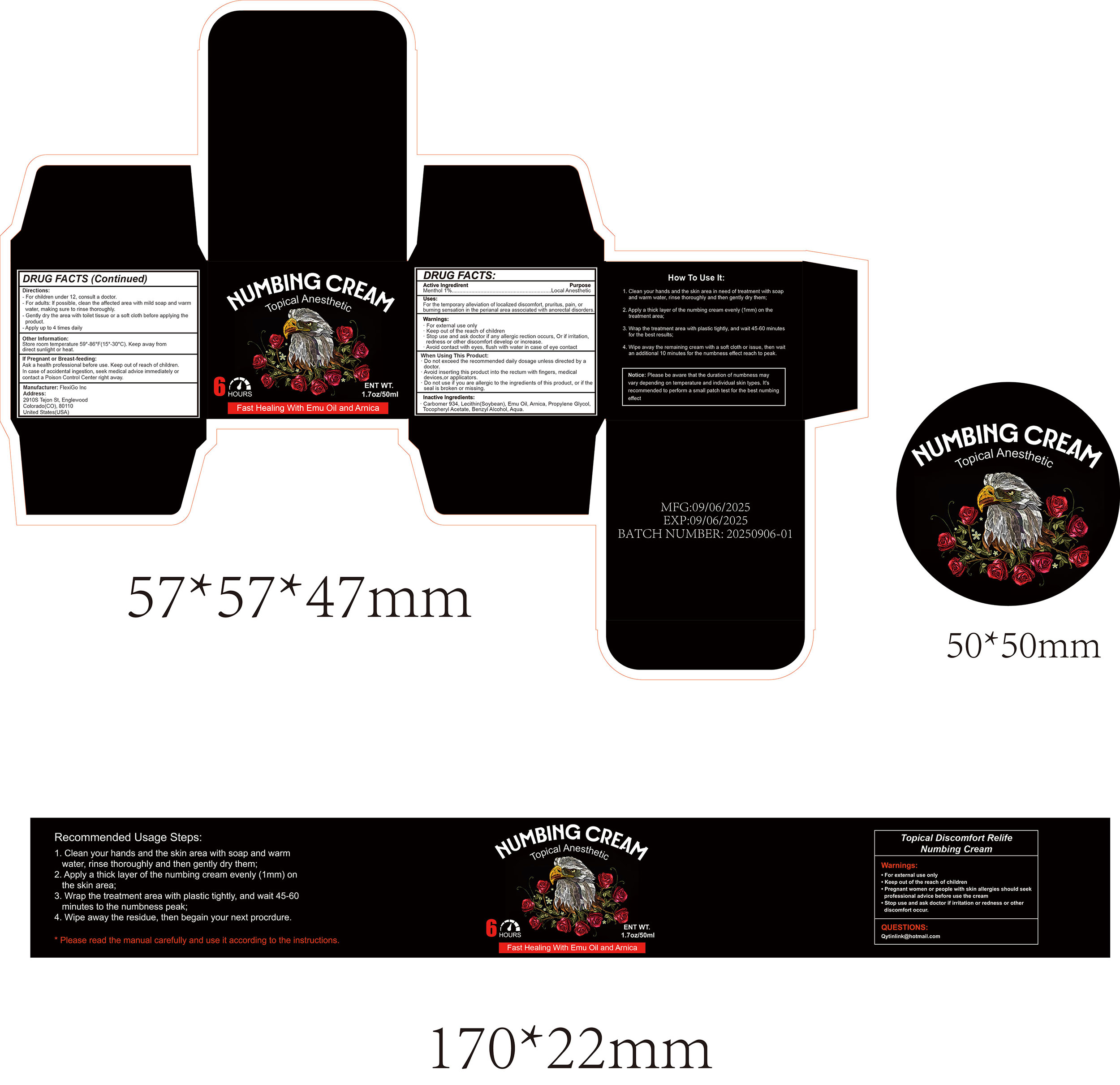 Numbing Cream Cream Product Images - NDC 85524-2520