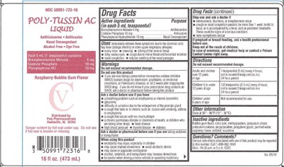 NDC 50991-723 Poly-tussin Ac Brompheniramine Maleate, Codeine Phosphate ...