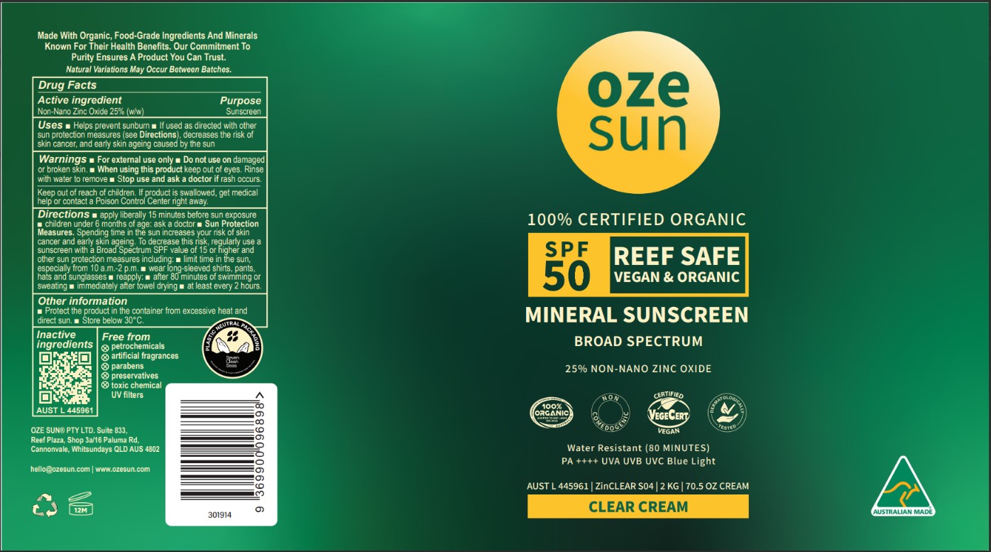 Oze Sun Mineral Sunscreen Product Images - NDC 83252-129