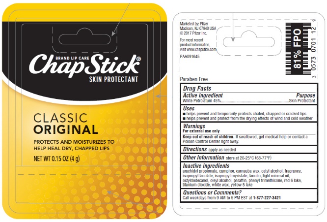 NDC 0573-0701 Chapstick Classic Original Stick Topical