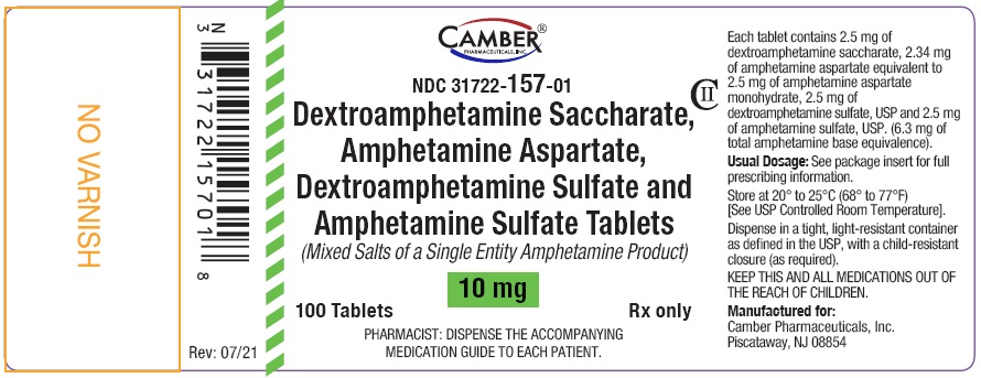 Dextroamphetamine Sacchar Product Images - NDC 31722-157
