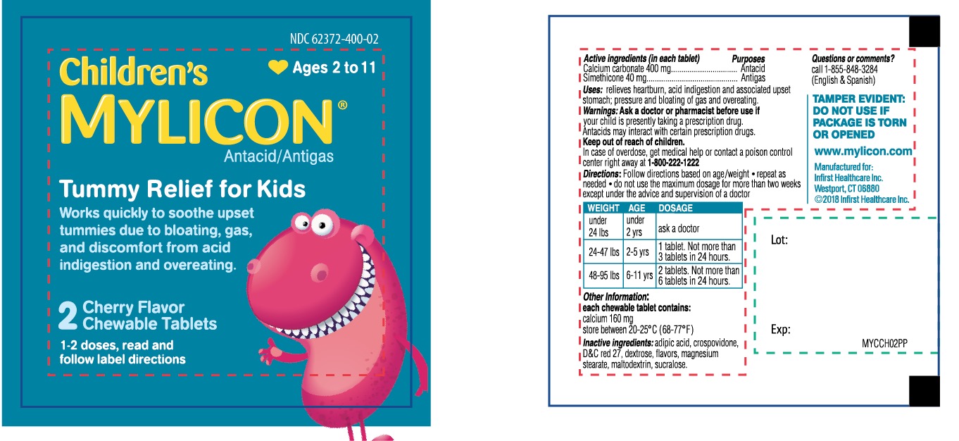 NDC 62372-400 Childrens Mylicon Tummy Relief For Kids Tablet, Chewable ...