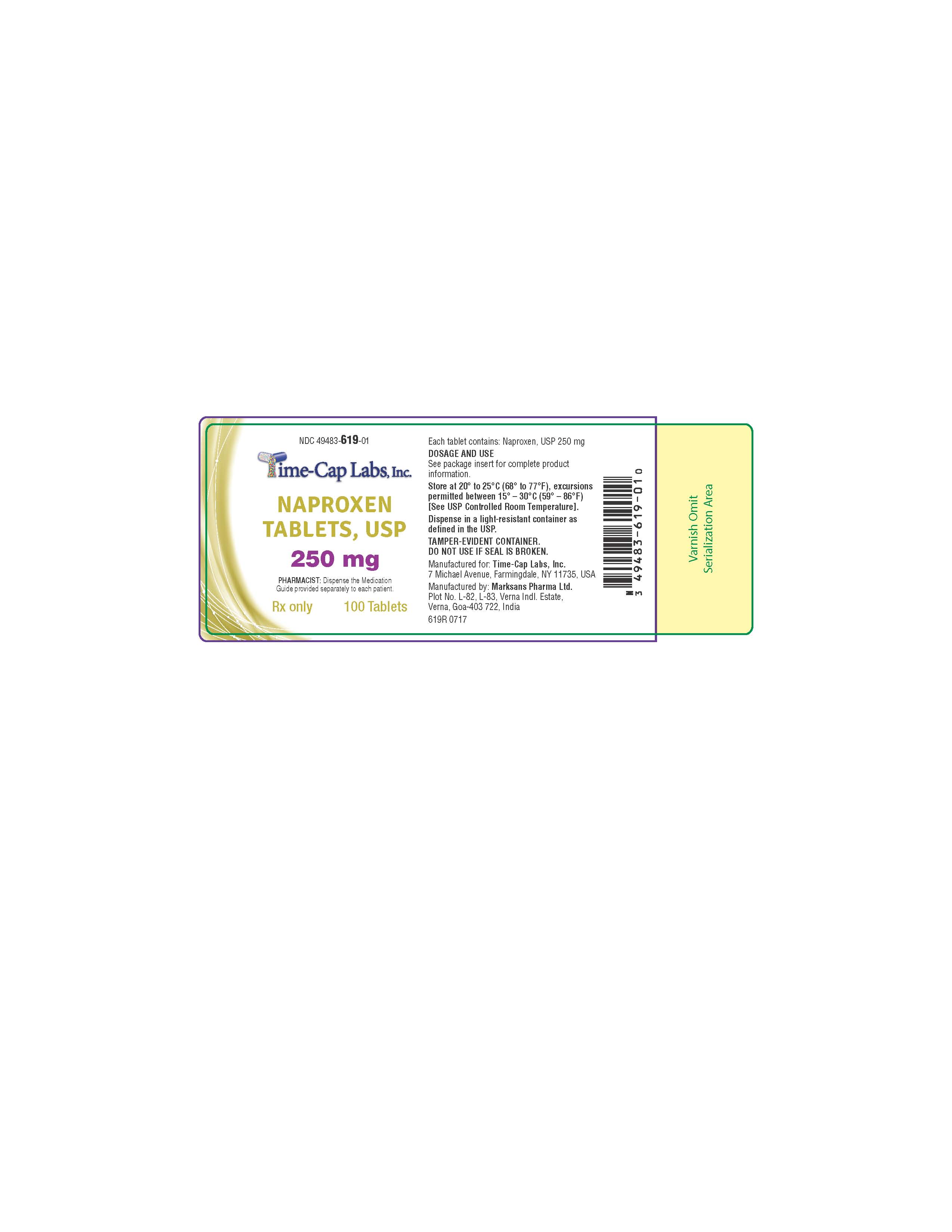 Naproxen Tablet Product Images - NDC 49483-618