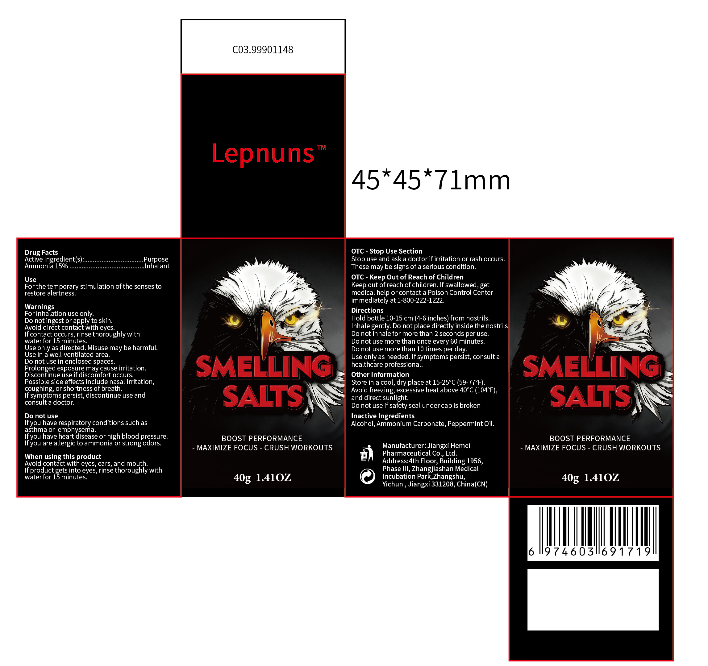 Product Images Lepnuns Smelling Salts Photos - Packaging, Labels ...