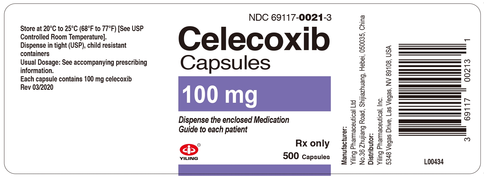 Celecoxib Capsule- Images NDC69117-0021
